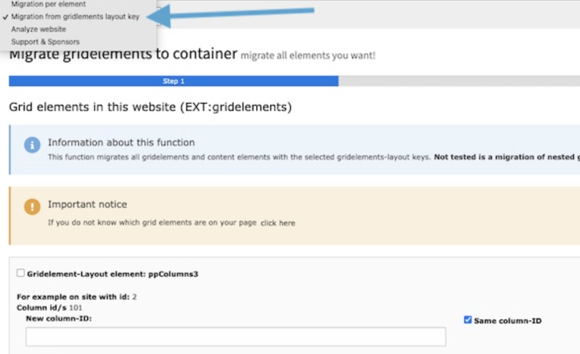 Wie migriere Grid-Element zur Container Erweiterung in TYPO3? | T3Planet