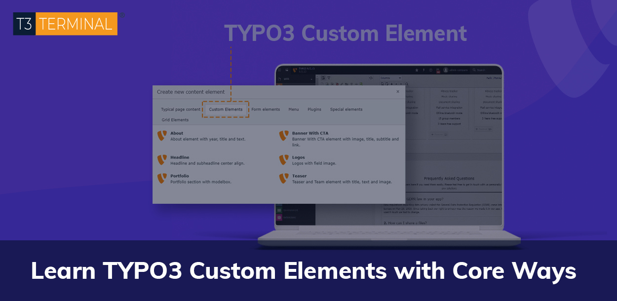 Learn TYPO3 Custom Elements with Core Ways